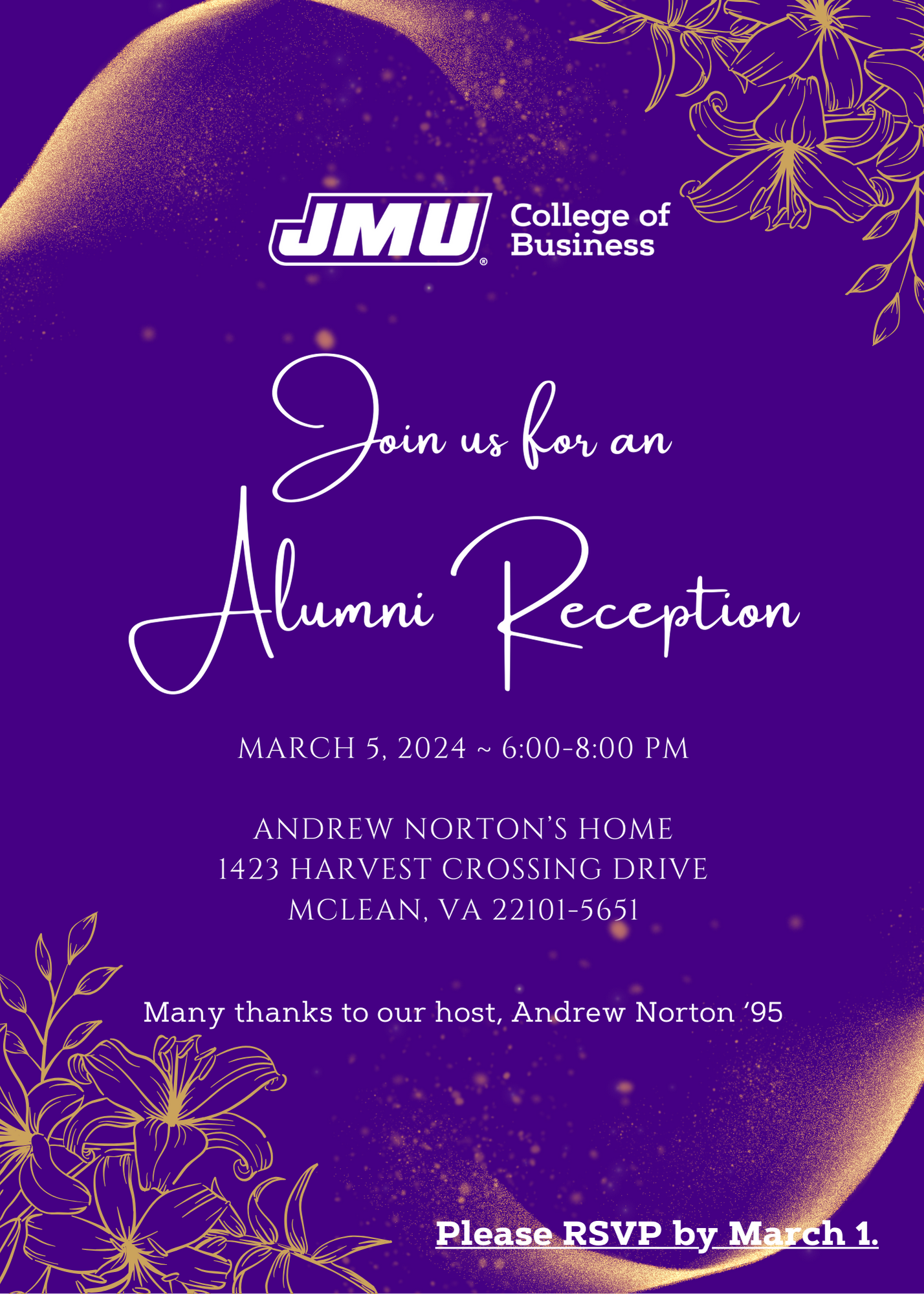 JMU - COB: 3-6-24 Alumni Networking Reception